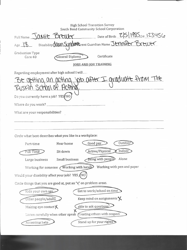 Transition Survey | PDF