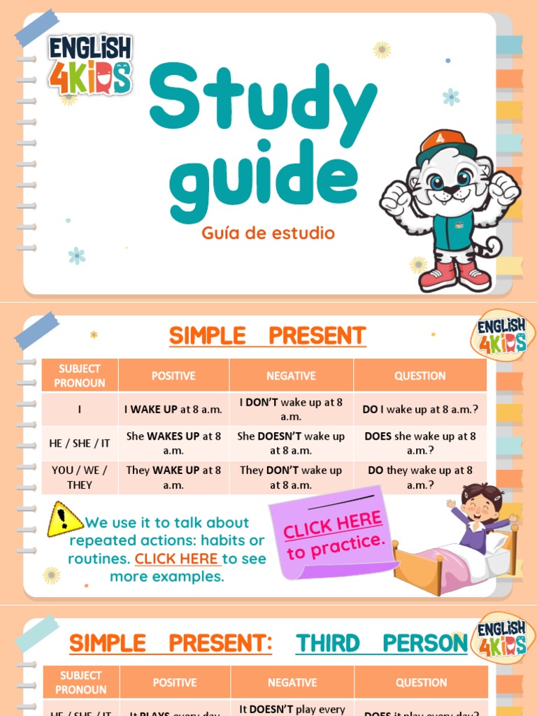 Simple Present Tense Study Guide | PDF | Linguistics | Morphology
