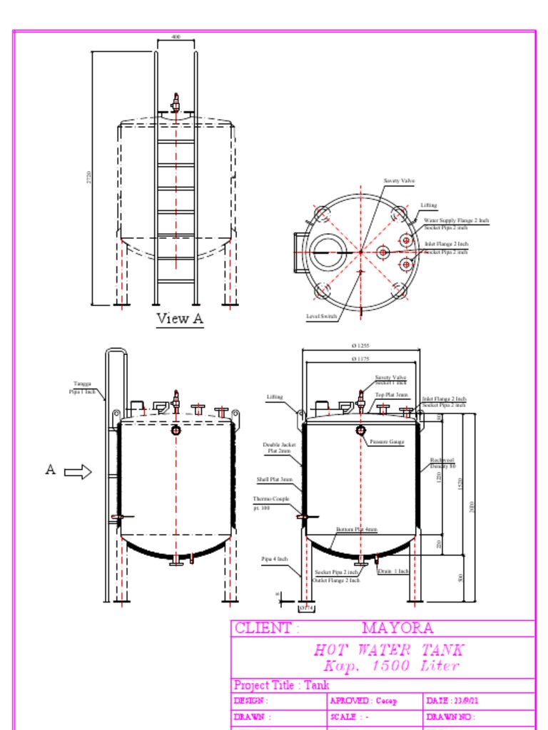 Hot Water Tank Design Specifications | PDF | Gas Technologies ...