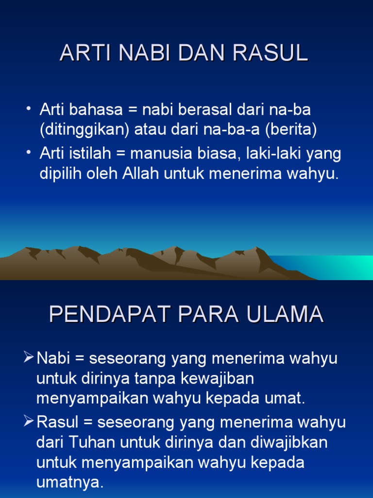 Arti dan Perbedaan Nabi dan Rasul | PDF