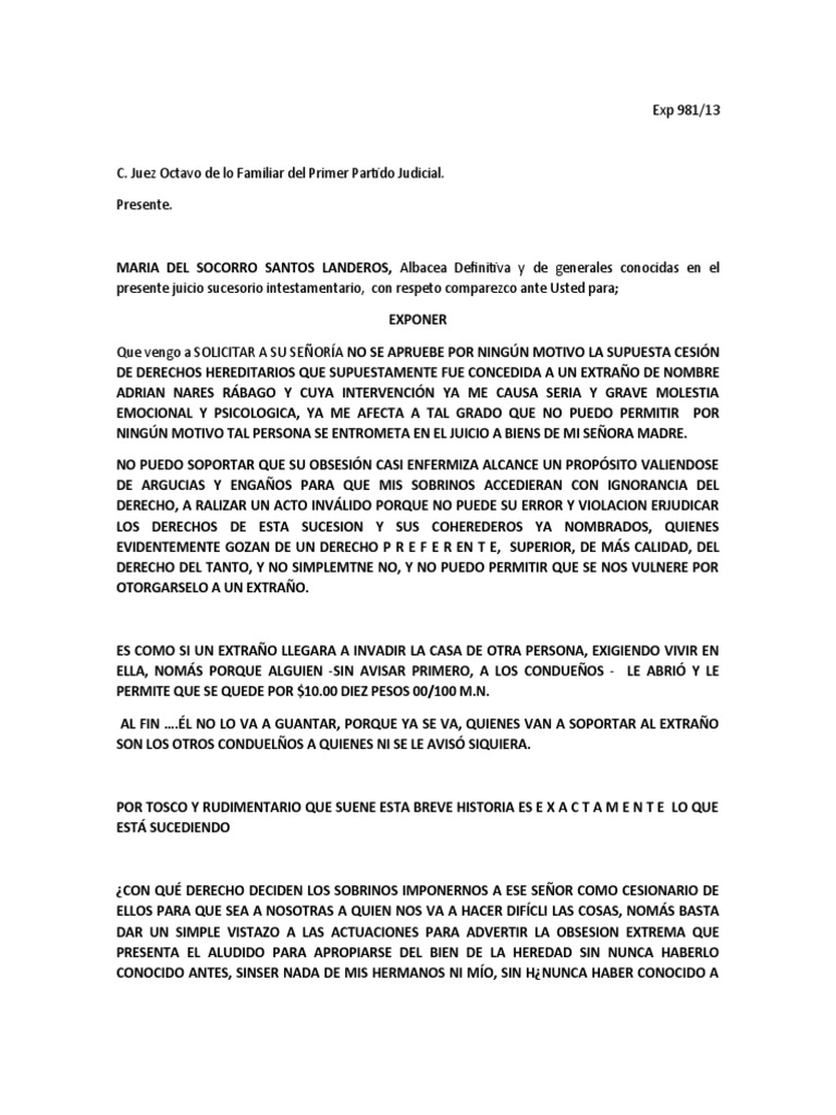 Derecho Al Tanto | PDF | Herencia | Pagaré