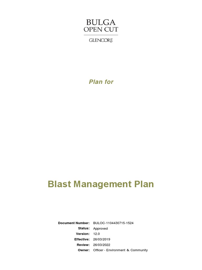 Blast Risk Mitigation Plan Overview | PDF | Risk | Oxide