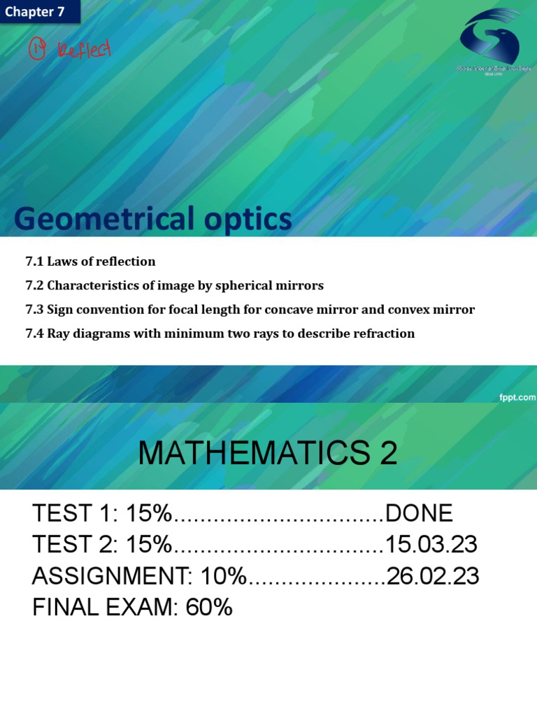 Geometrical Optics: Reflection & Refraction | PDF | Mirror | Radiation