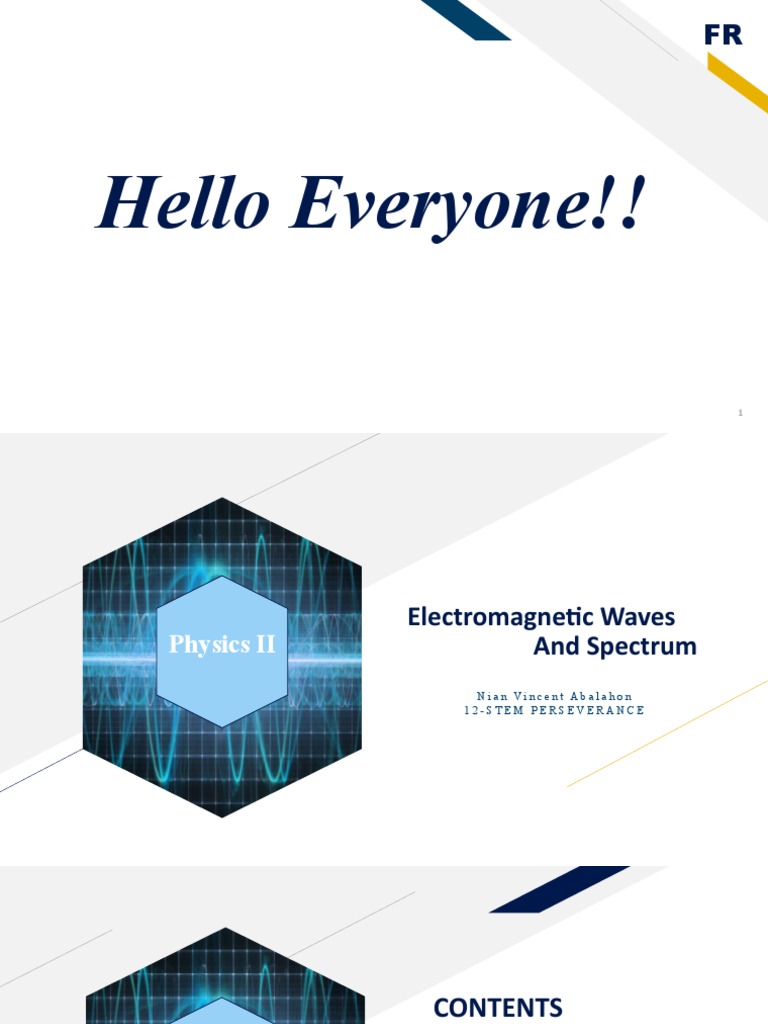 Electromagnetic Waves and Spectrum | PDF | Electromagnetic Radiation ...