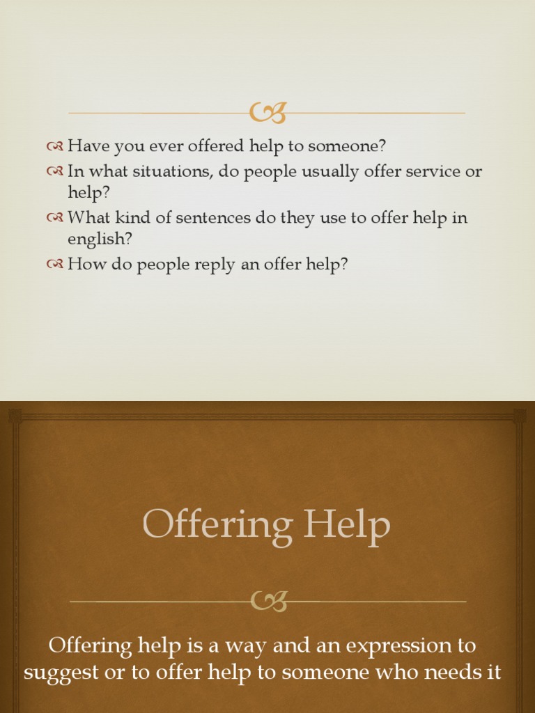 Offering Help | PDF