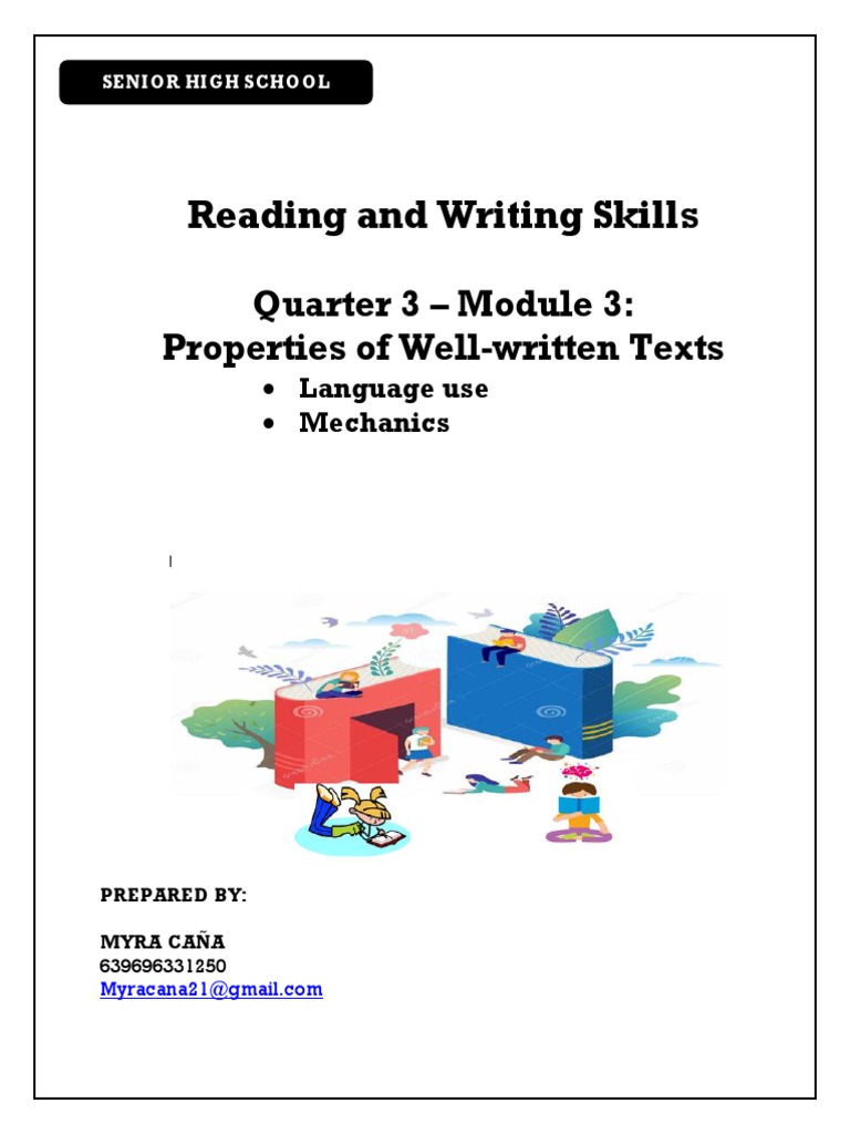 Quarter 3 Module 3 Reading and Writing | PDF | Comma | Bracket