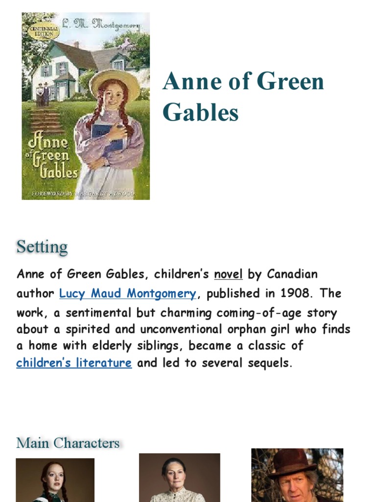 Anne of Green Gables: Key Themes & Characters | PDF