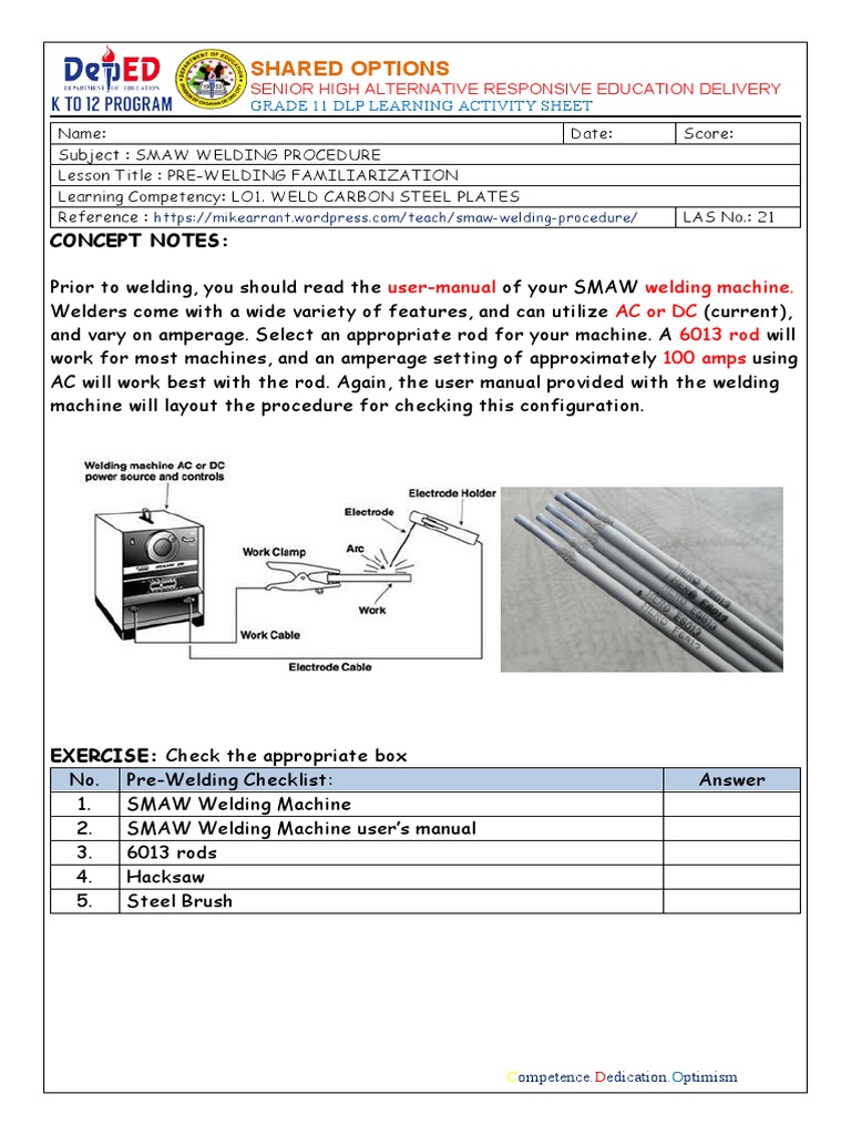 SMAW Welding: Pre-Welding Guide | PDF
