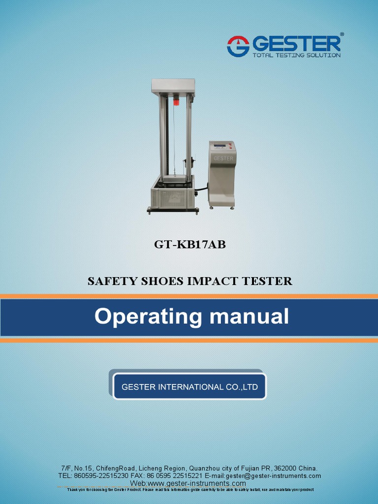 GT-KB17AB Manual Book | PDF | Calibration | Safety