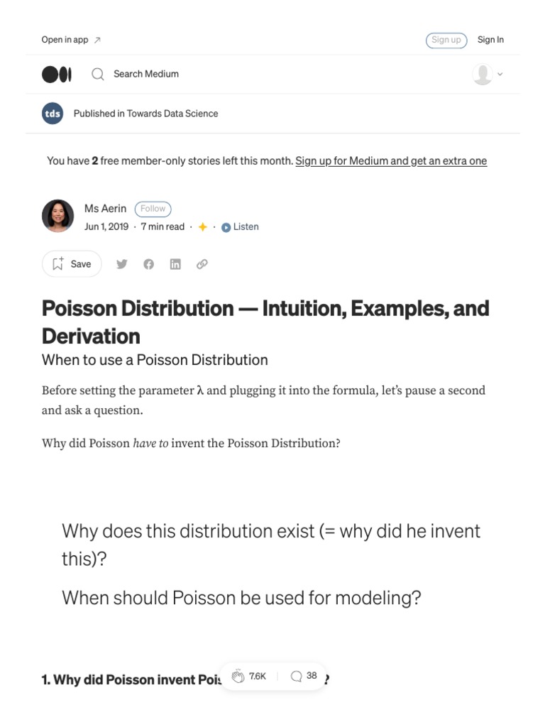 Poisson Distribution Explained - Intuition, Examples, and Derivation ...