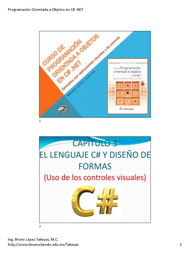 03b. UsoControlesVisuales 2023 | PDF | C Sharp (lenguaje de programación) | Objeto (informática)
