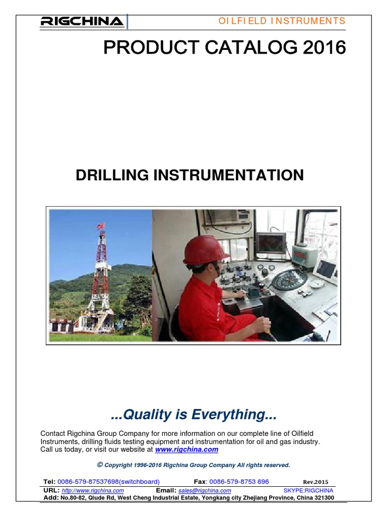 Oilfield Instruments Catalogue | PDF | Pressure Measurement | Pipe ...