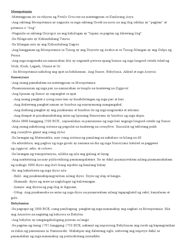 Mesopotamia Pdf