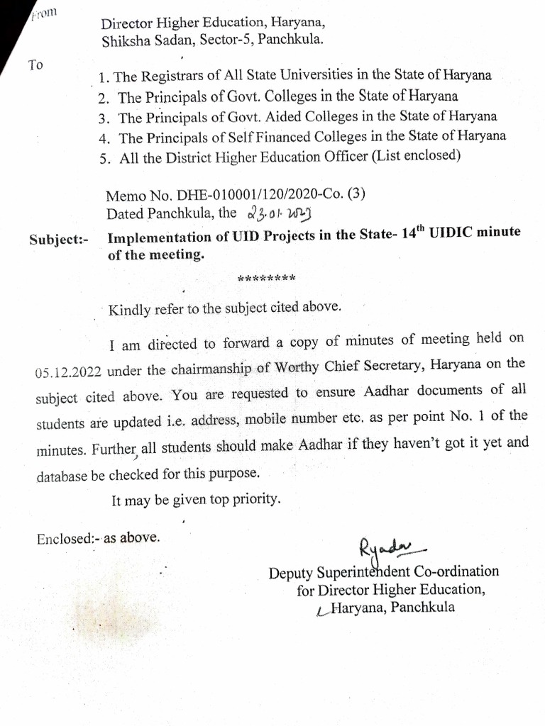 DGHE Letter | PDF