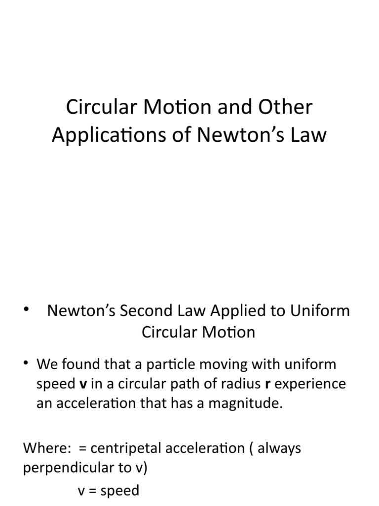 Circular Motion and Other Applications of Newton's Law With Solution ...