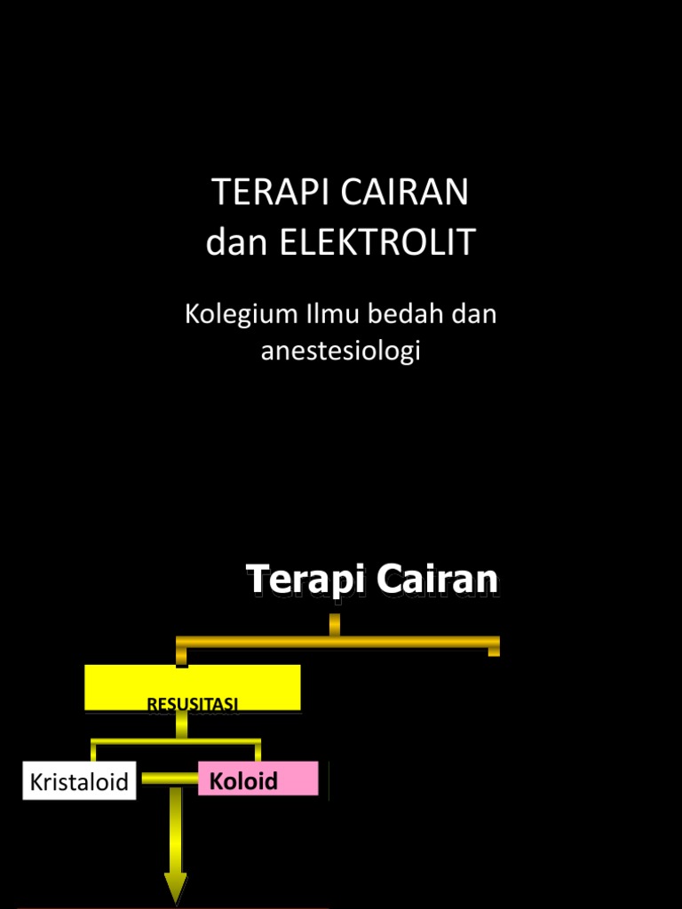 Terapi Cairan Dan Elektrolit | PDF