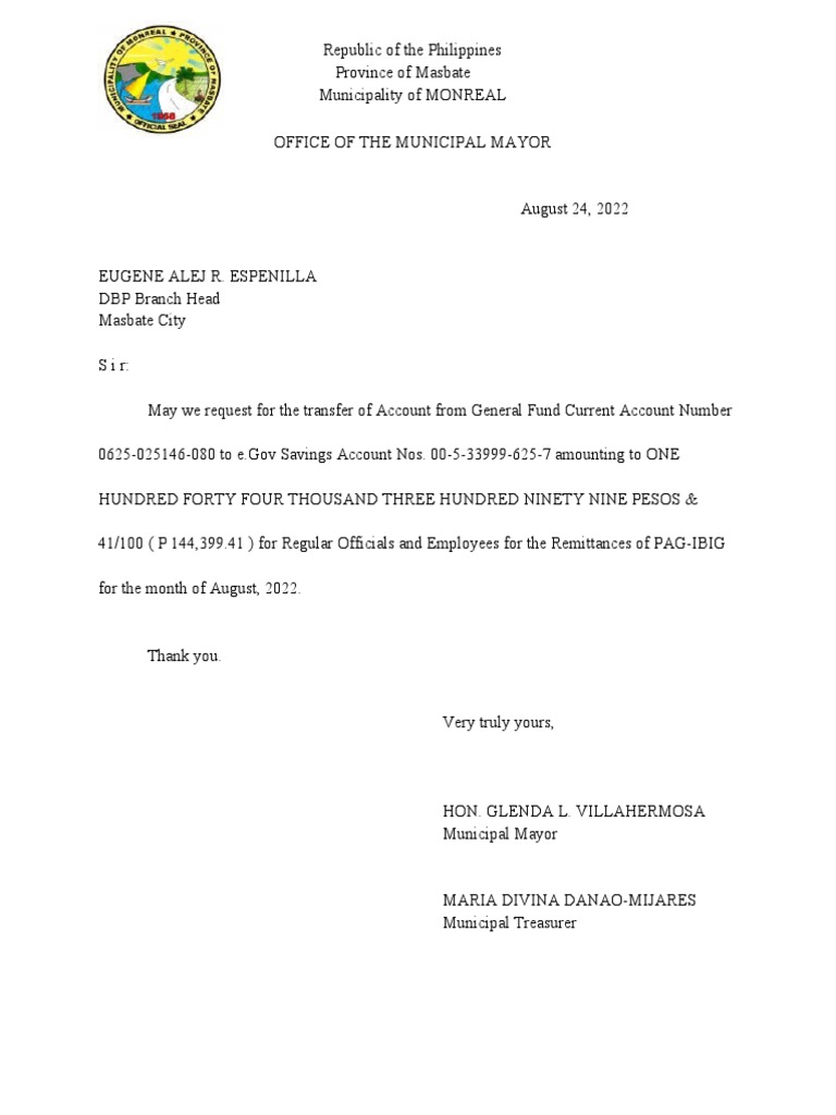 PAG-IBIG - PHILHEALTH Request DBP | PDF | Public Finance | Government