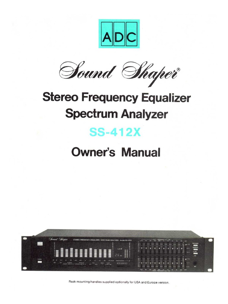 Adc SS 412X Owners Manual | PDF
