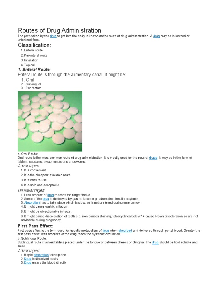 Routes of Drug Administration | PDF | Topical Medication | Injection ...
