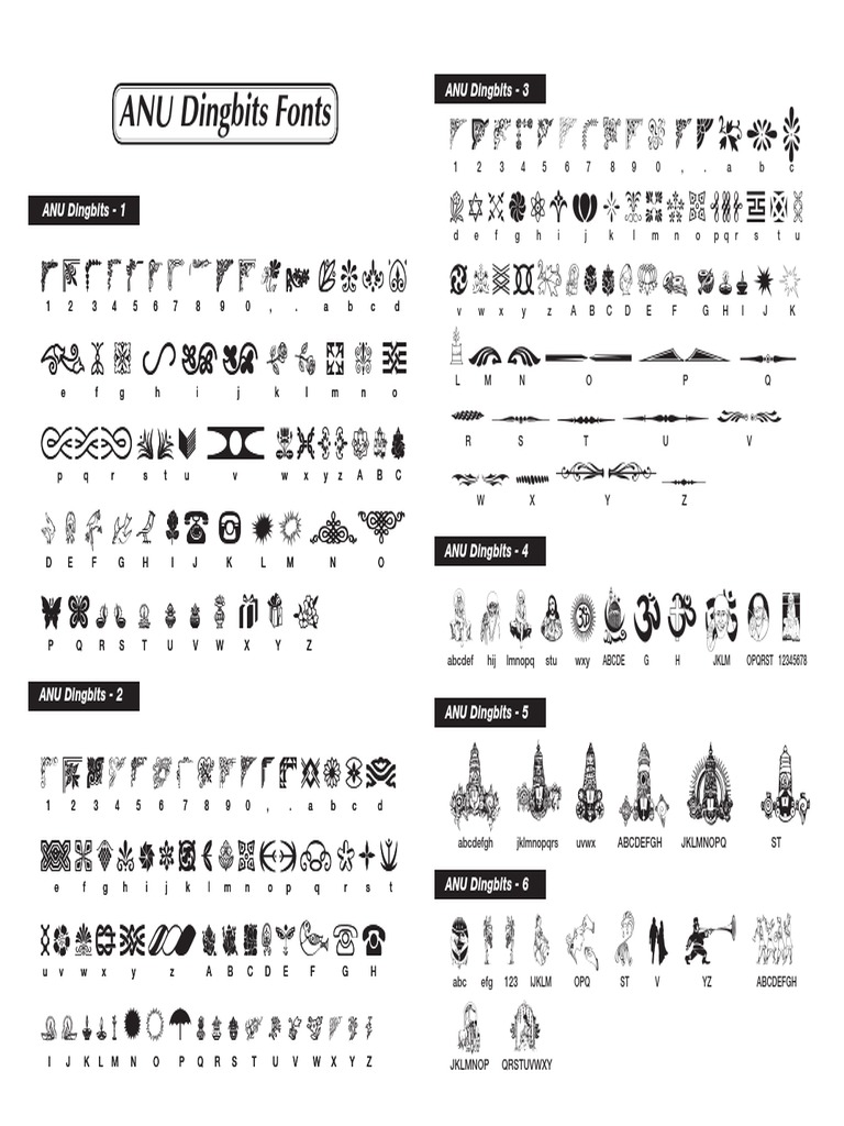 Dingbats Keyboard - 1 | PDF