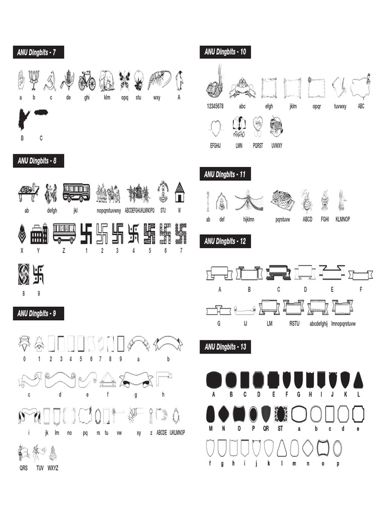 Dingbats Keyboard - 2 | PDF