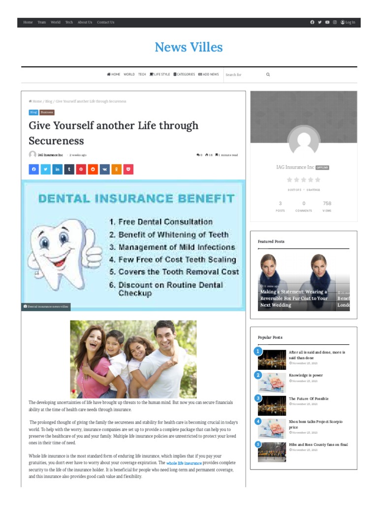 Give Your Self Another Life Through Secureness | PDF | Insurance | Life ...