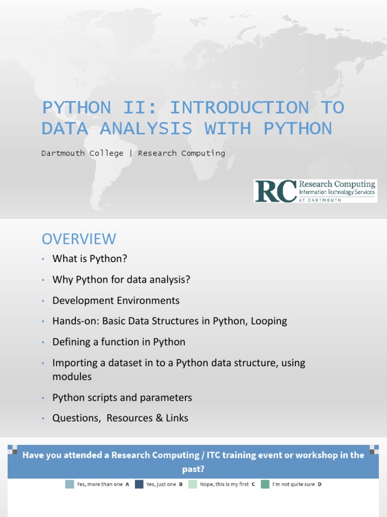 Python Basic Data Analysis 20180412 Pdf Python Programming Language Integrated