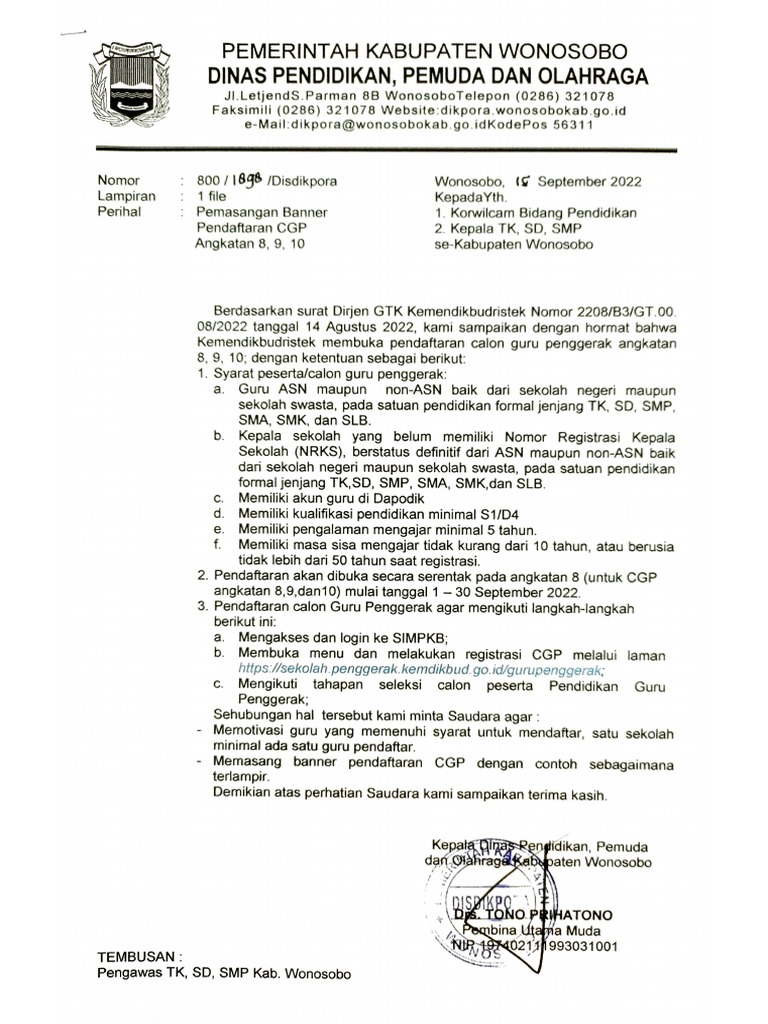 Pasang Banner CGP | PDF