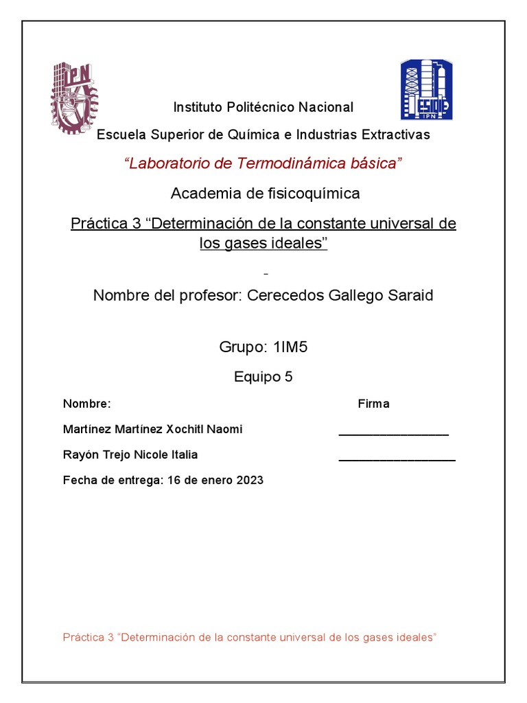 Practica 3 y 4 Ter. Corregido | PDF | Pascal (Unidad) | Gases