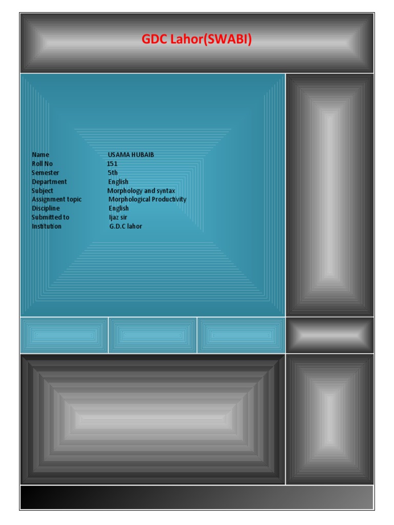Understanding Morphological Productivity | PDF | Morphology ...