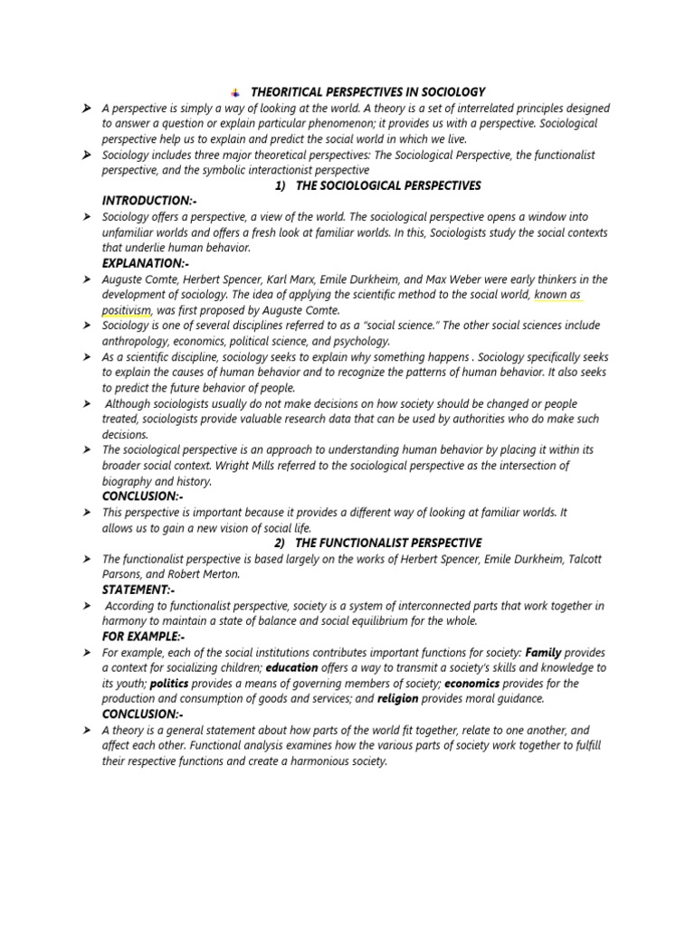 The Perspectives | PDF | Sociology | Social Sciences