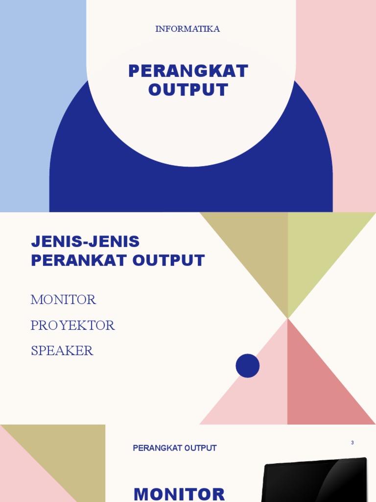 Jenis-Jenis Perangkat Output Informatika | PDF