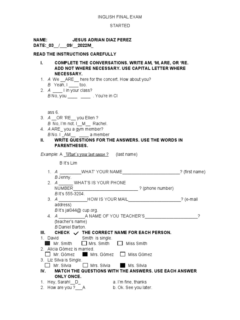 Exam Started | PDF | Career & Growth