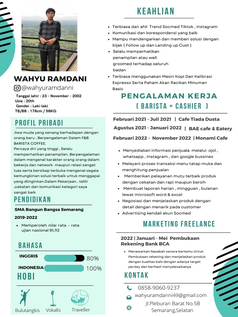 CV Wahyu R Barista | PDF