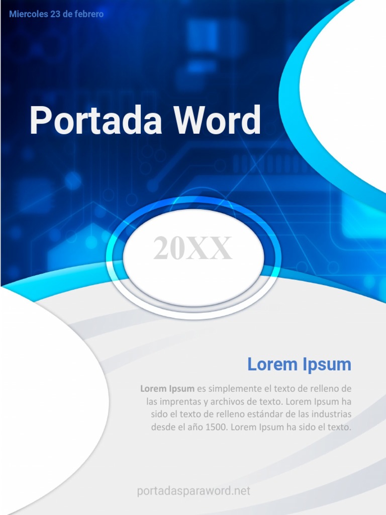 Portada Formal para Documento en Word | PDF