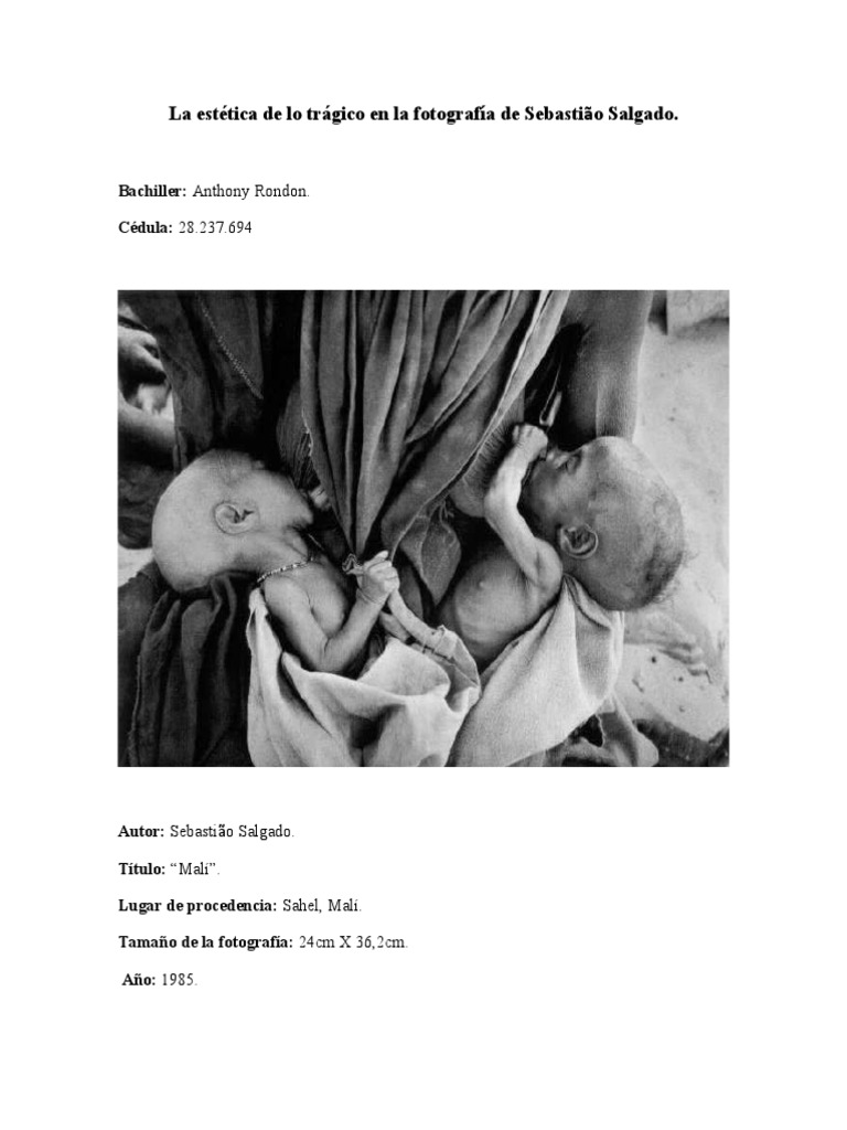 La Estética de Lo Trágico en La Fotografía de Sebastiao Salgado | PDF | Sufrimiento