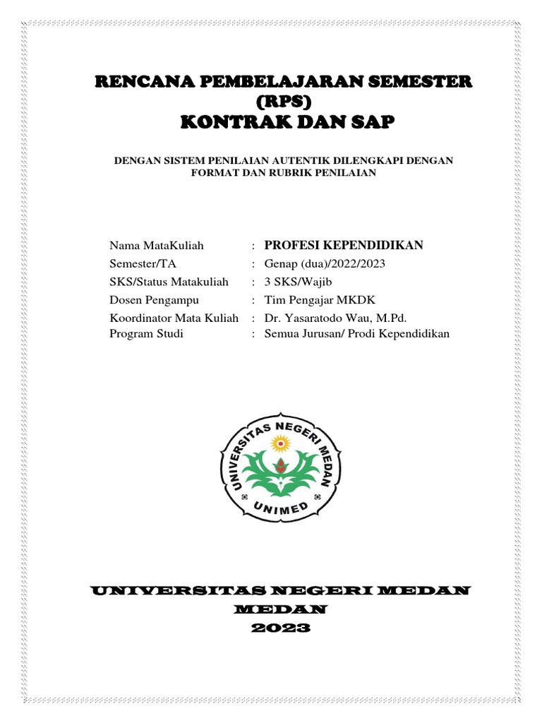 Rps MK Profesi Kependidikan - 2023 | PDF