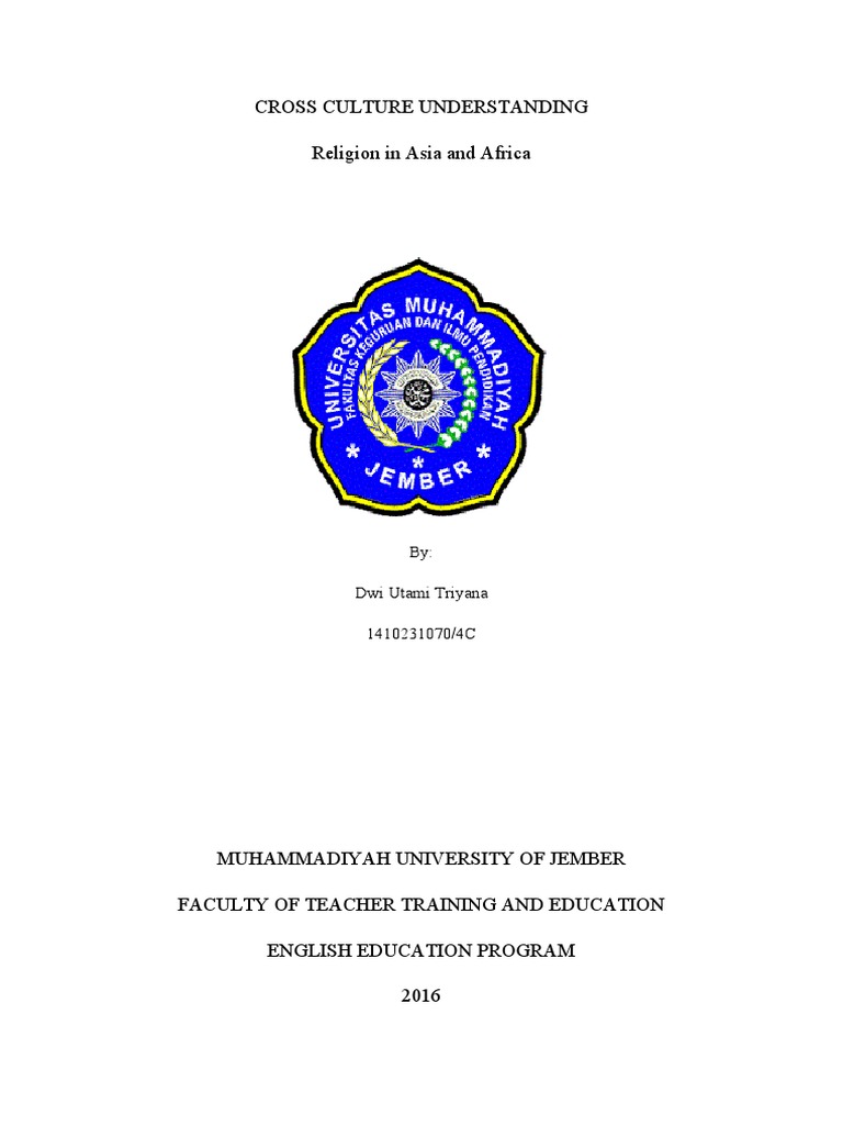 Cross Culture Understanding Religion in Asia and Africa: By: Dwi Utami ...