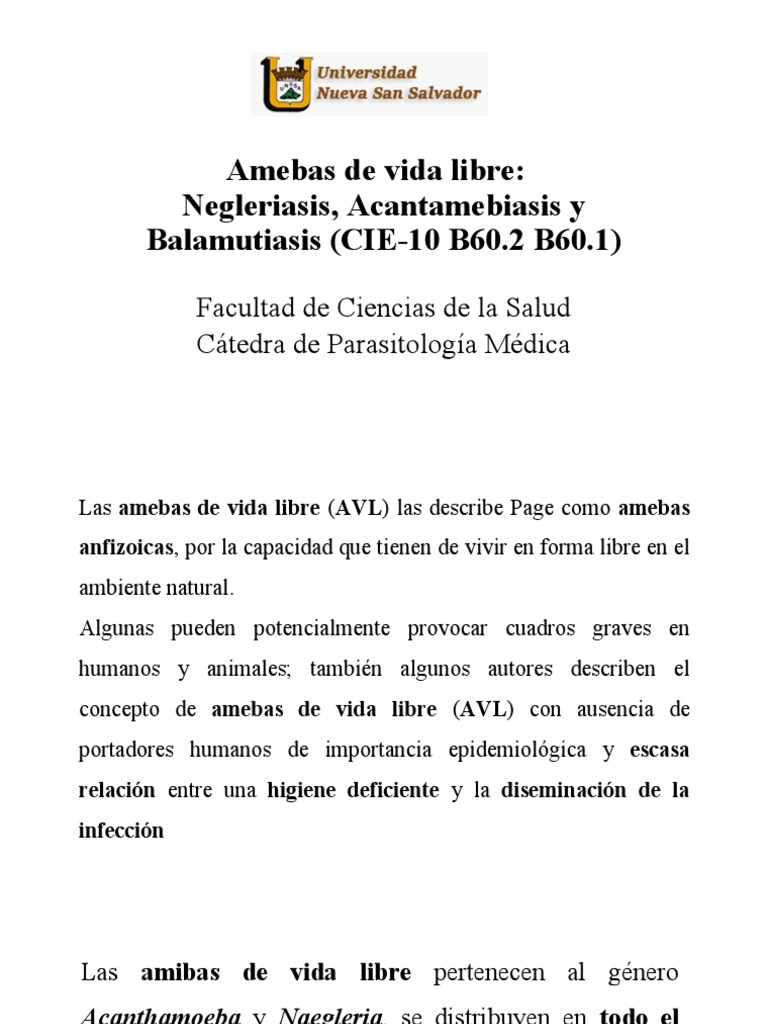 Amebas de Vida Libre | PDF | Microbiología | Enfermedades y trastornos