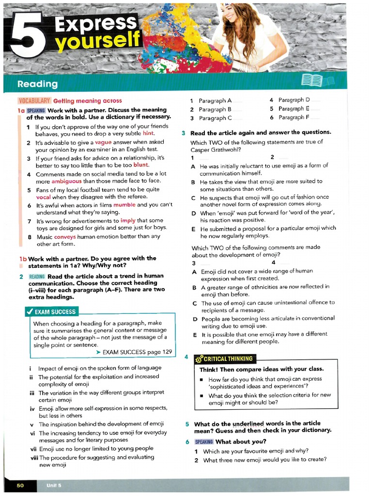 C1 ST U5 Express Yourself | PDF