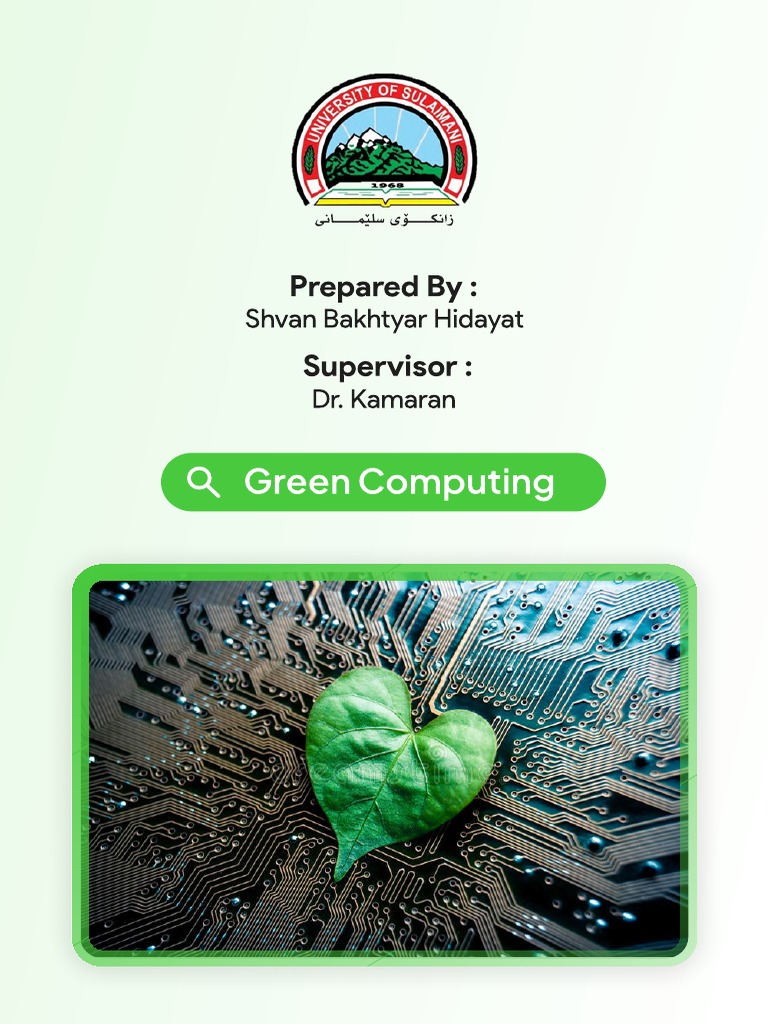 Green Computing (Shvan Bakhtyar) | PDF | Recycling | Natural Environment