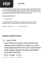 Fosfor: Definisi, Sifat, dan Fungsi | PDF