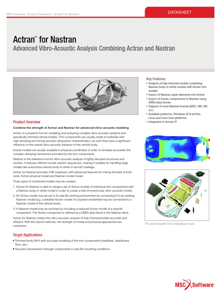 Brochure - Actran - For - Nastran | PDF | Computing