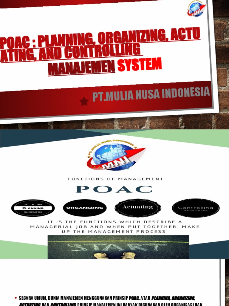 Prinsip POAC dalam Manajemen | PDF