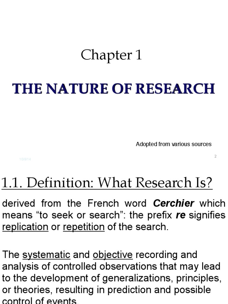 1 The Nature of Research | PDF | Science | Basic Research