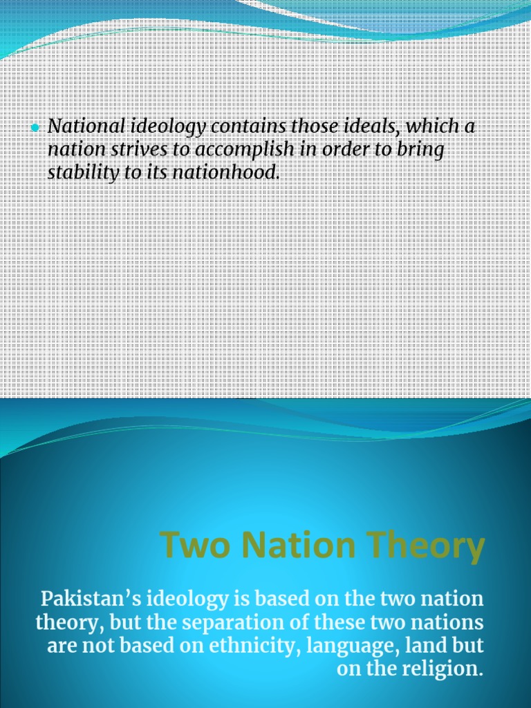 Two Nation Theory | PDF | Two Nation Theory | Pakistan