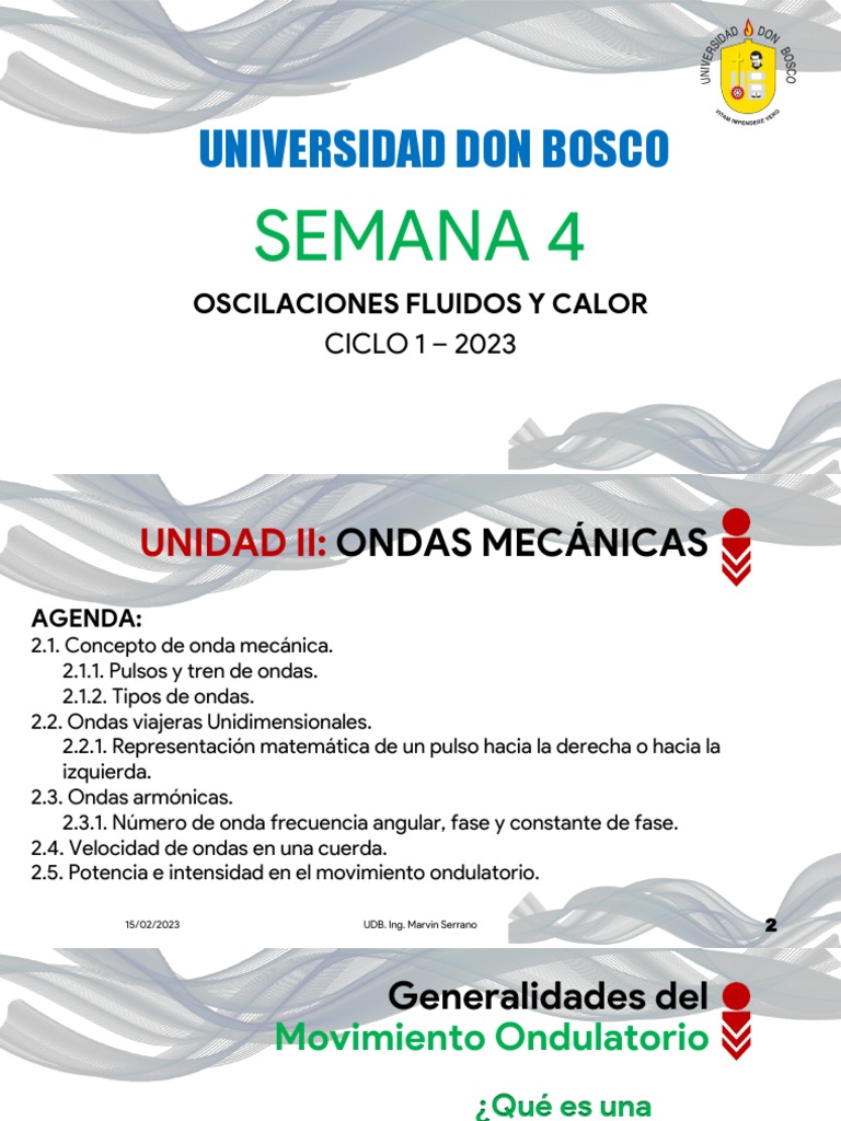Clase - Semana 4 V3 | PDF | Olas | Longitud de onda