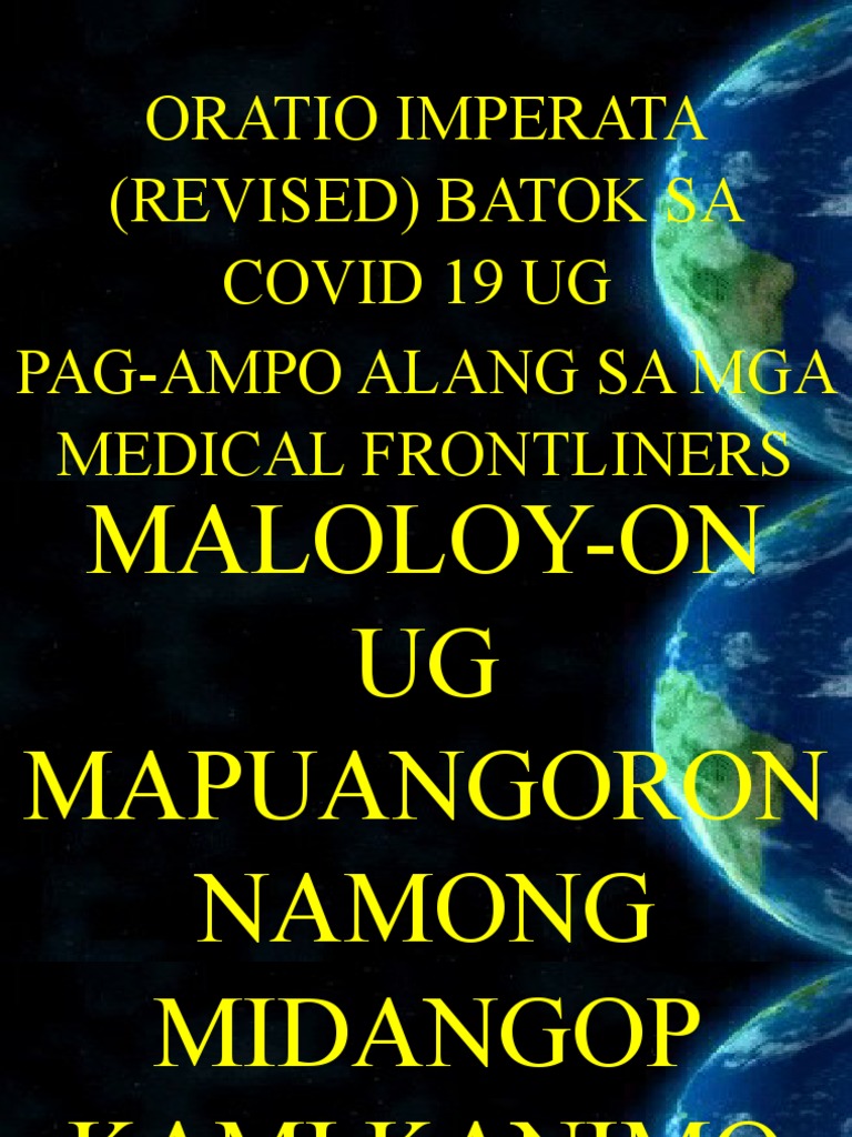 Oratio Imperata Revised | PDF