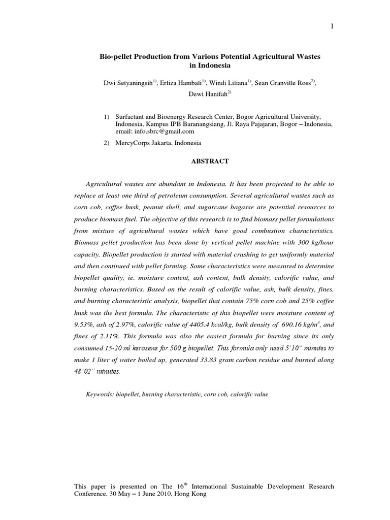 Setyaningsih, 2010 | Download Free PDF | Biomass | Combustion Setyaningsih, 2010 | Download Free PDF | Biomass | Combustion