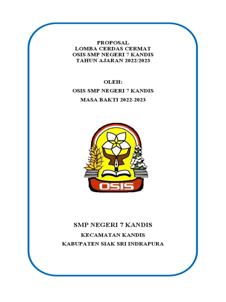 Proposal Class Meeting OSIS SMP 7 Kandis | PDF